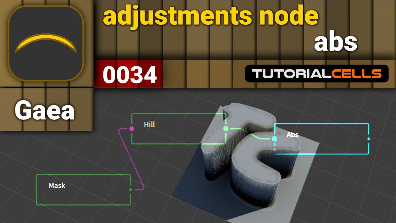 0034. adjustment node ( abs node ) in Gaea - YouTube