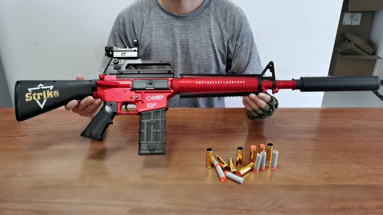 M16 Shell Ejection Soft Bullet Toy Gun Unboxing 2023 - Rifle Gun - YouTube