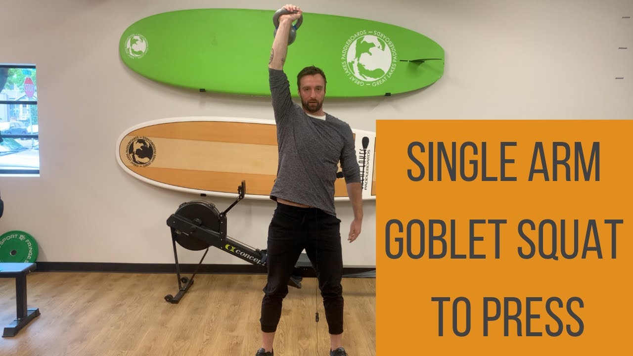 Single Arm Goblet Squat To Press | Squat Progressions - YouTube
