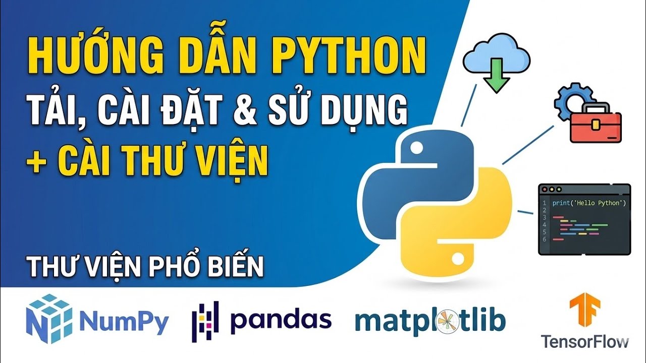 Hướng dẫn cách tải (download), cài đặt (setup), sử dụng Python và cài ...