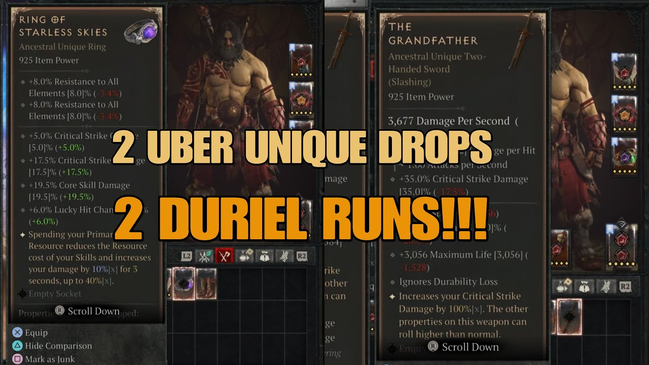Diablo IV I GOT 2 UBER UNIQUE DROPS BACK TO BACK - YouTube