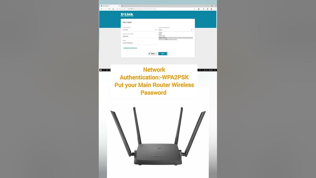 Dlink DIR 825 Wireless Router Configure as Wireless Extender. How Extend wifi Range. - YouTube