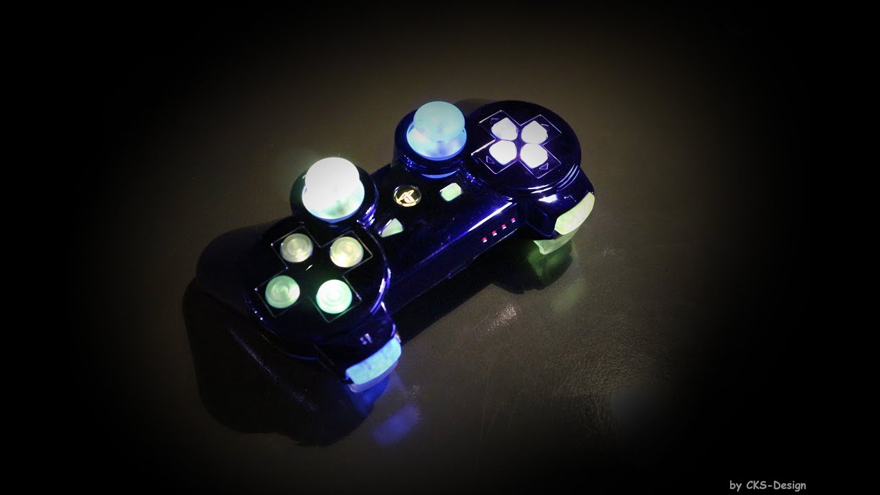 Custom Ps3 Controller "blue chromed rainbow" by CKS-Design [FULL HD ...