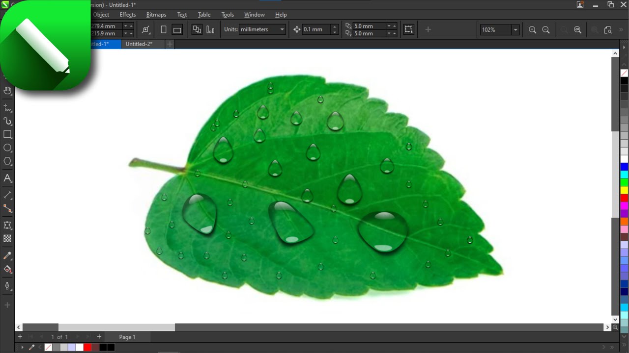 How To create Water Drip Shadow In CorelDRAW | Full Tutorial Step By ...