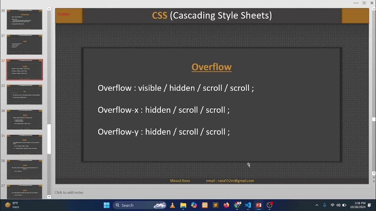 16 CSS Overflow, list, and display - YouTube