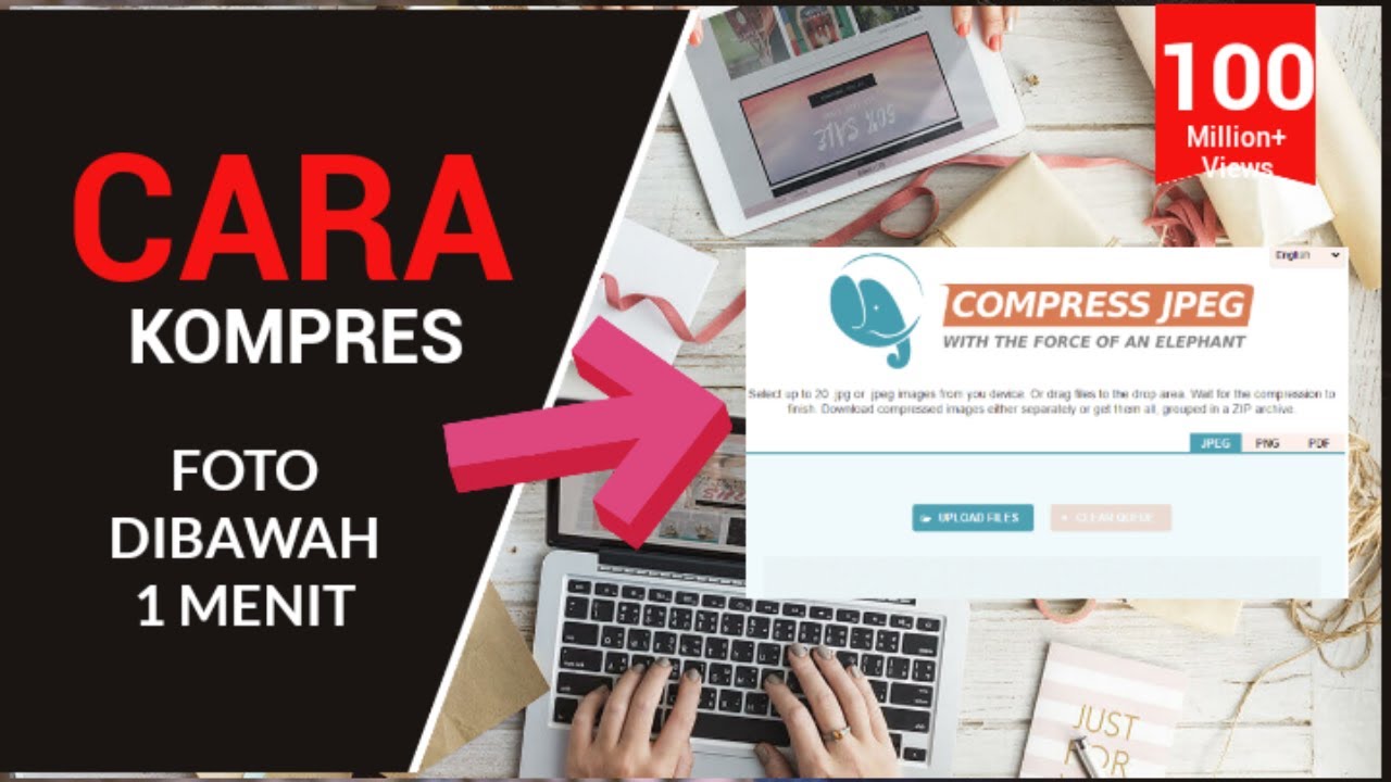 HOW TO COMPRESS JPEG ONLINE | CARA KOMPRES FOTO TANPA APLIKASI - YouTube