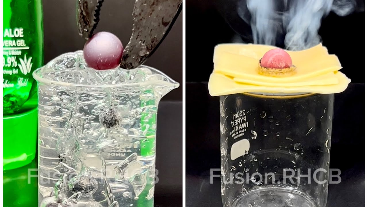1000 °C RHCB vs Aloe vera gel & Cheese slice - YouTube