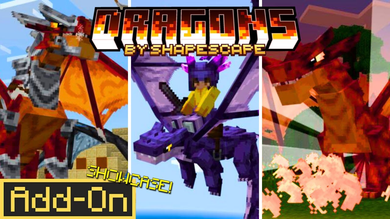 Dragons Add-On by Shapescape Full Showcase (All Features) | Minecraft ...