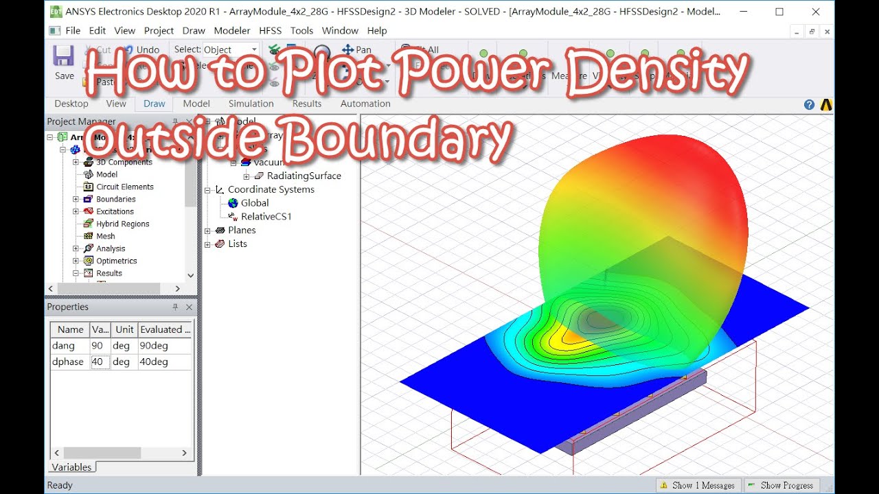 How to Plot Power Density outside Boundary - YouTube