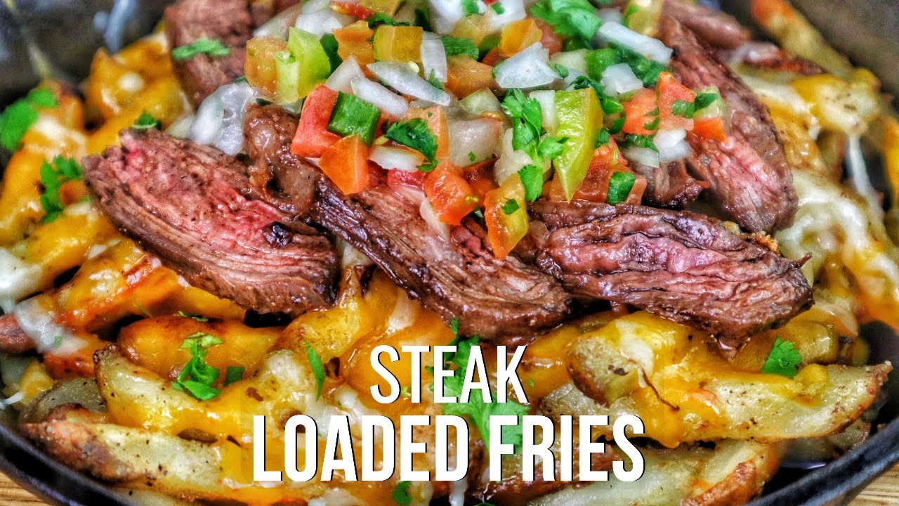 The Best Steak Loaded Fries Recipe Ever (Carne Asada Fries) - YouTube