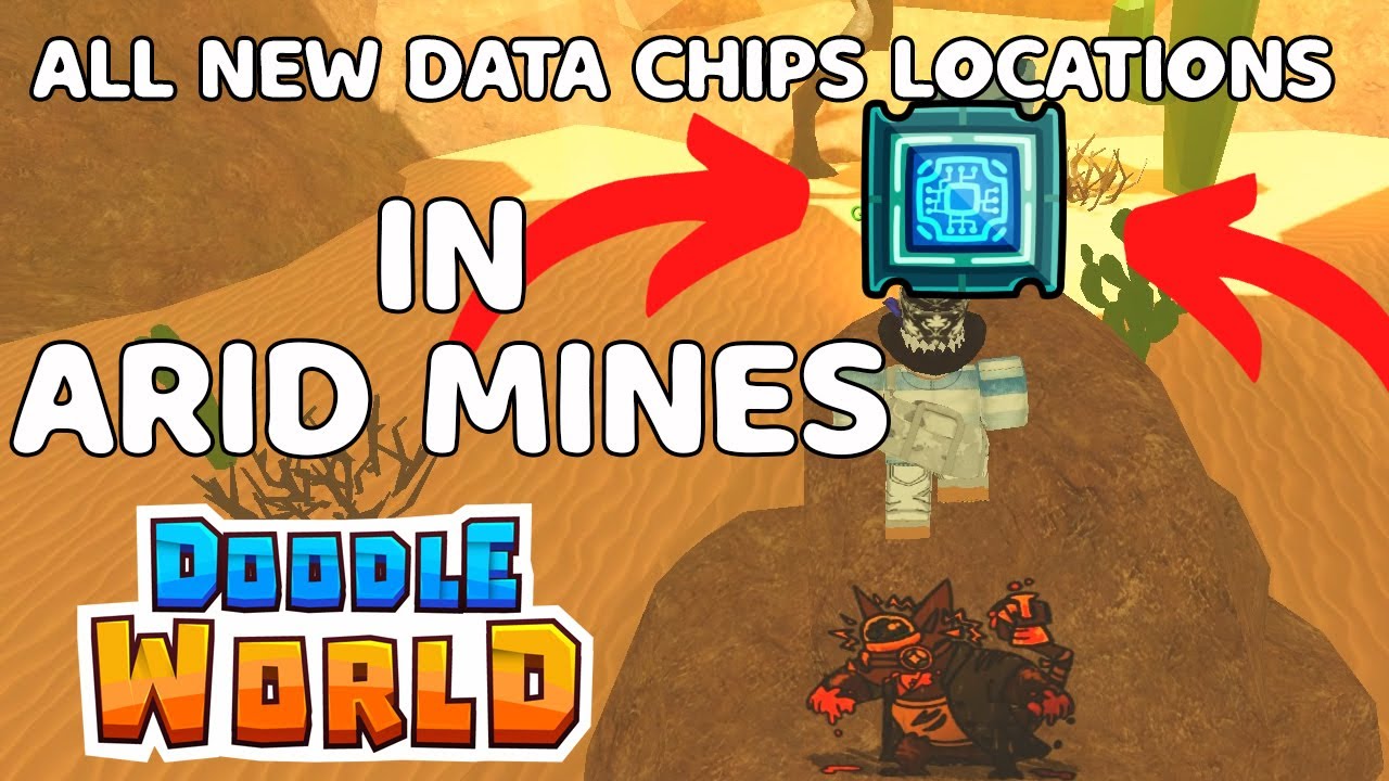 ALL NEW DATA CHIPS LOCATIONS IN ARID MINES IN DOODLE WORLD - ROBLOX ...