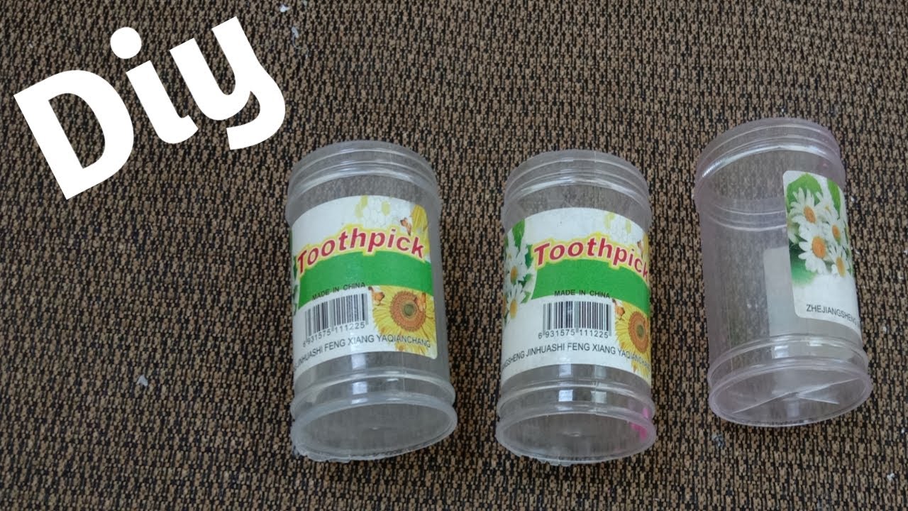 A very easy recycling idea to do yourself at home from a small jar of toothpicks - YouTube