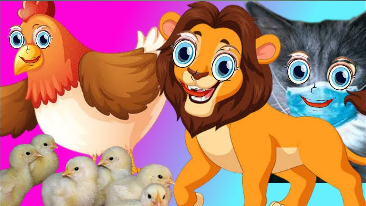 शेर मुर्गी से मैं तुम्हे खा जाऊंगा || Lion Hen baby creazy Billu Funny ...