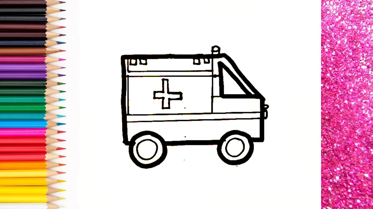 how to draw ambulance 🚑- very very easy drawing - YouTube