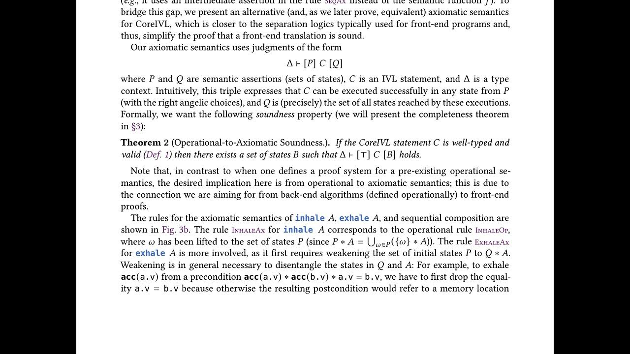 Formal Foundations for Translational Separation Logic Verifiers 30min - YouTube