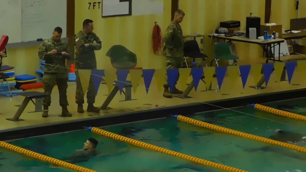 WIU Army ROTC Fall 2016 GAFPB Swim Event Heat #1 - YouTube