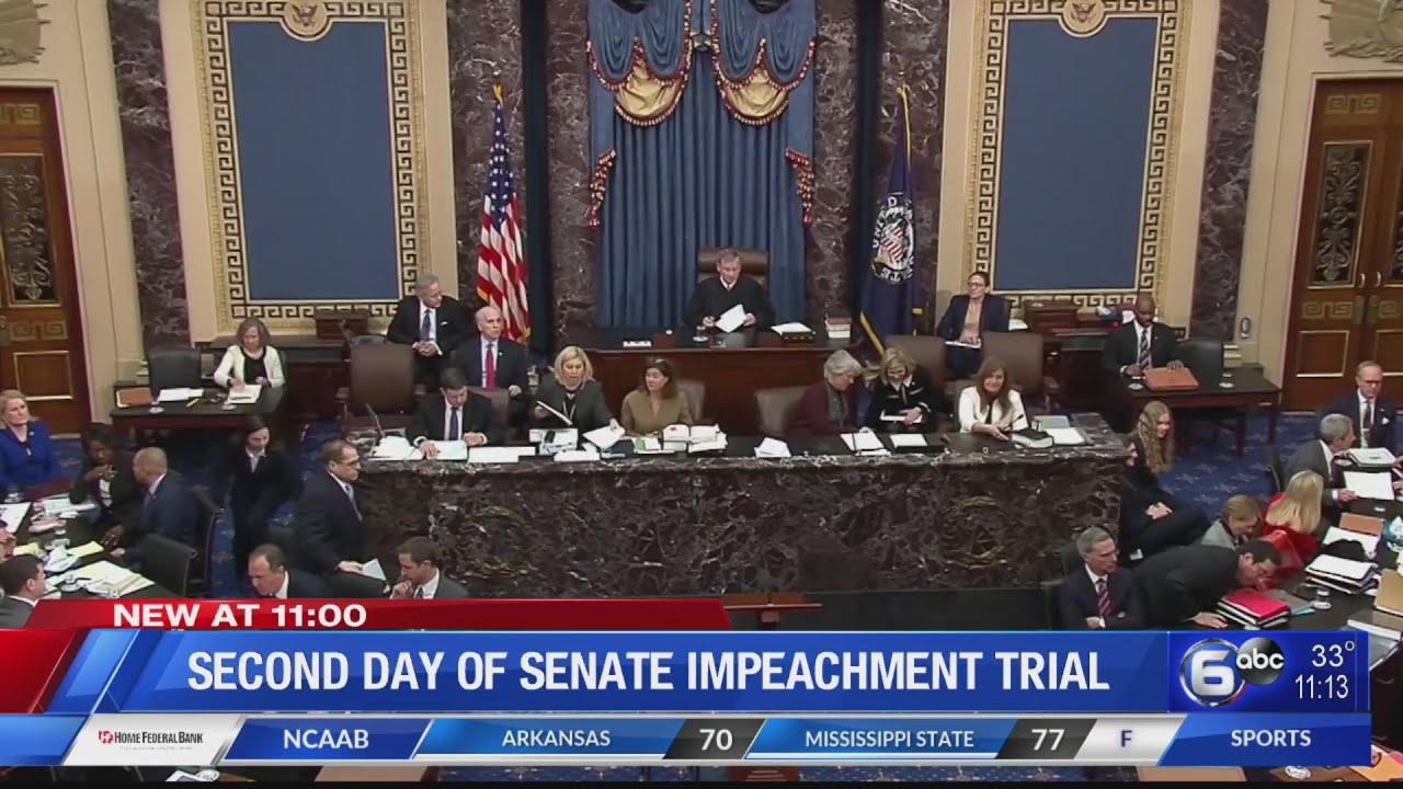Second day of Senate impeachment trial - YouTube