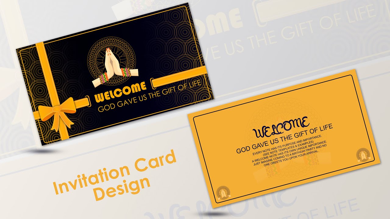 How to design Invitation cards in illustrator cs6 - YouTube