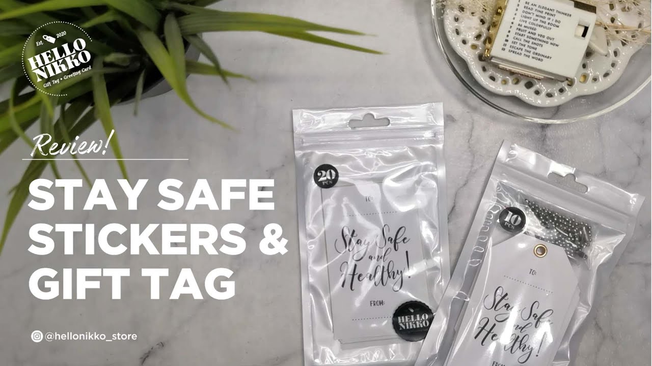 Stay Safe Gift Tag and Stickers Review - YouTube