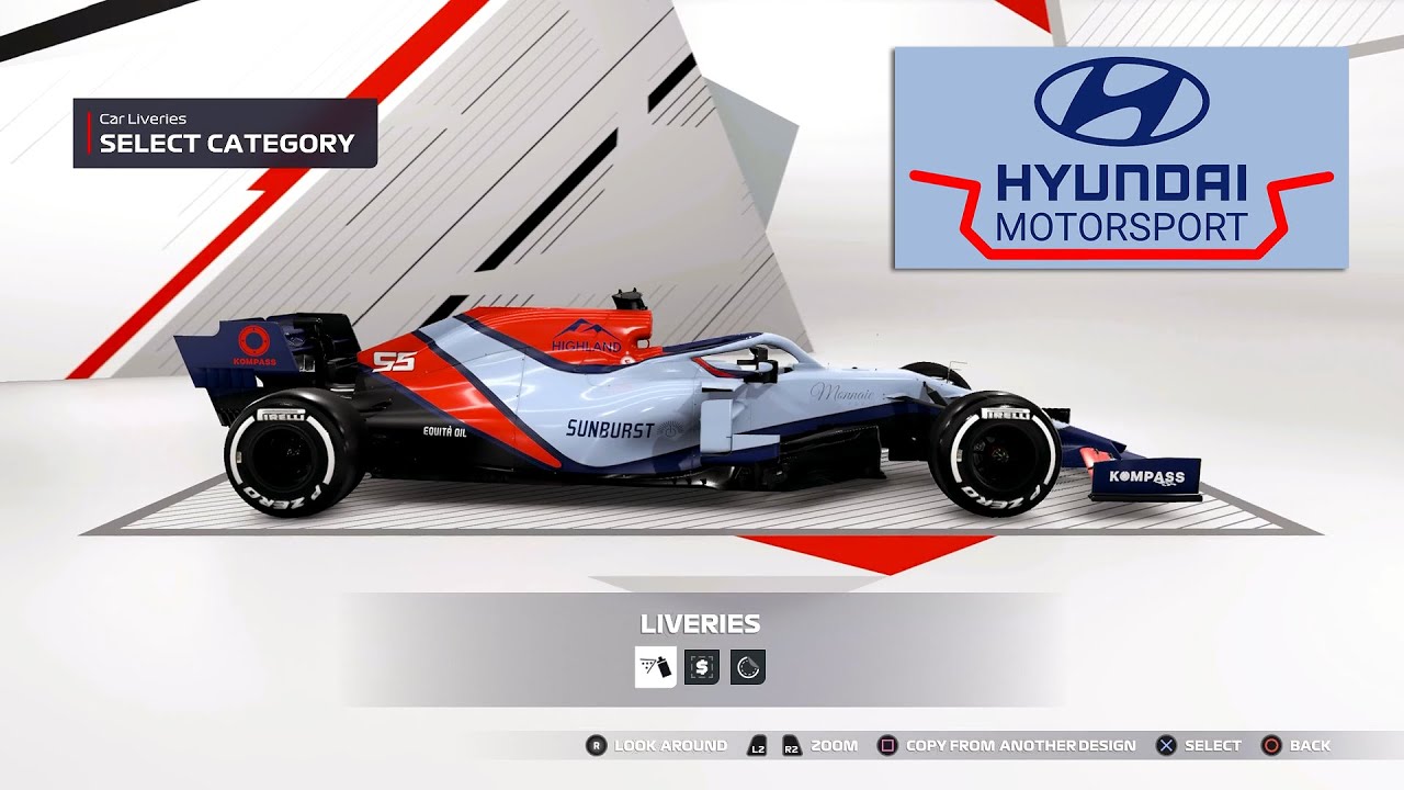 HYUNDAI inspired LIVERY in F1 2021 (F1 2021 My Team & Online) - YouTube