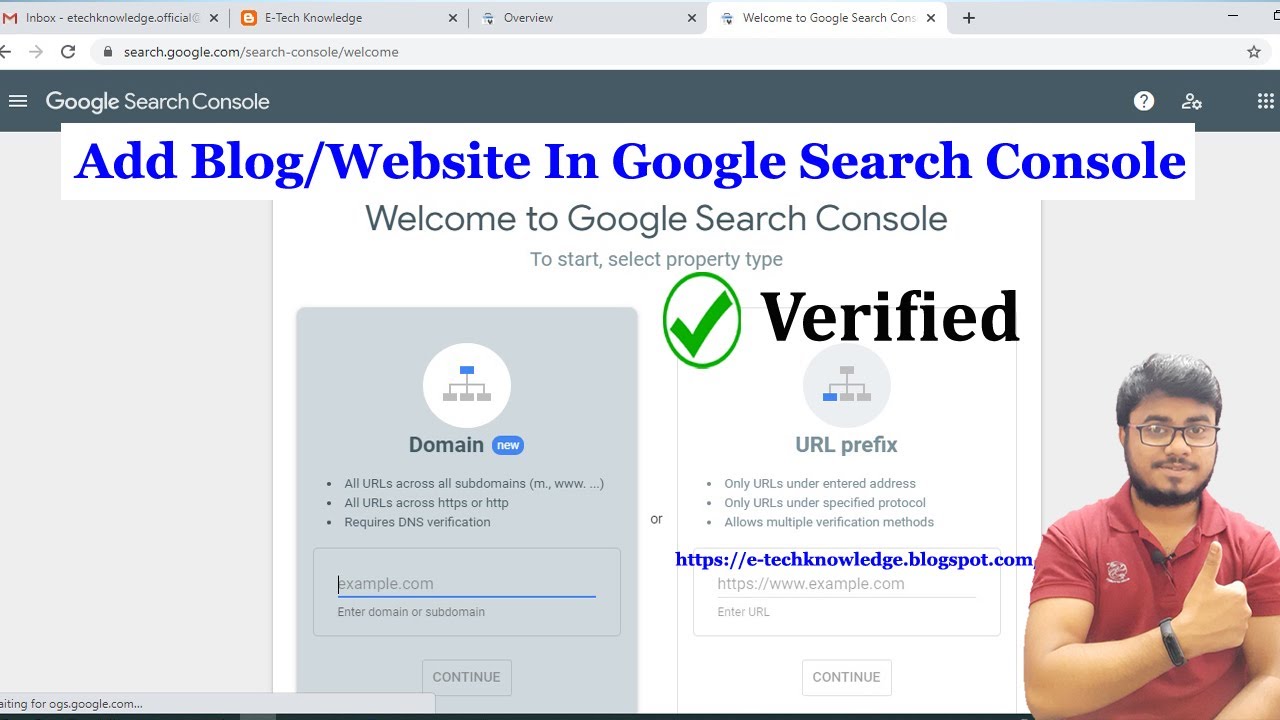 How to Add Blog/Website In Google Search Console 2020 | Verify Website ...