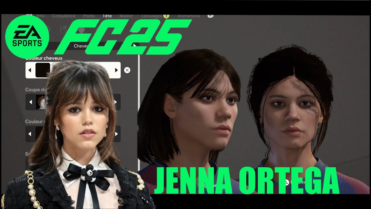 EA FC 25 - Create Jenna Ortega (Face Creation) - YouTube