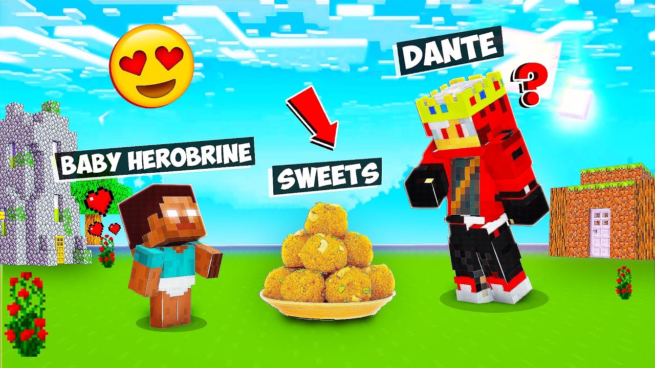 Minecraft But Baby Herobrine Made Sweets For Me. - YouTube