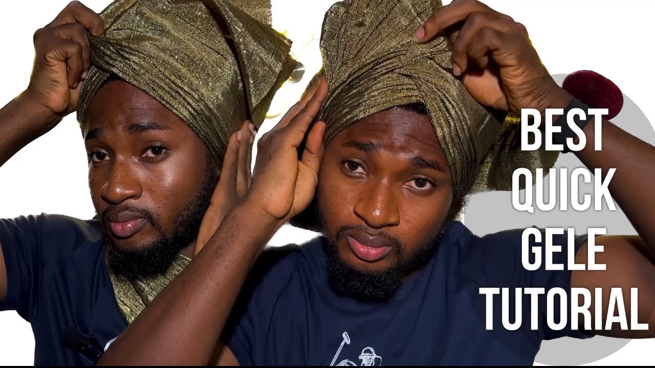 BEST TUTORIAL ON HOW TO TIE GELE ON YOUR OWN HEAD ( Fan Gele ) # ...
