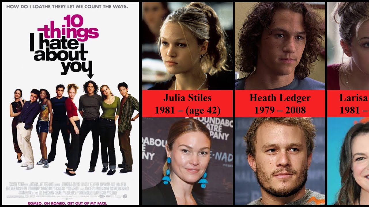 10 Things I Hate About You Cast (1999) | Then and Now - YouTube