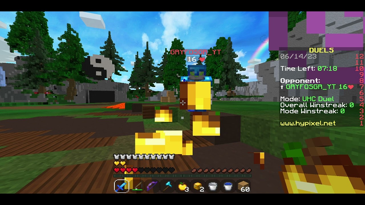 My first video :we play minecraft hypixel andbedwars practice - YouTube