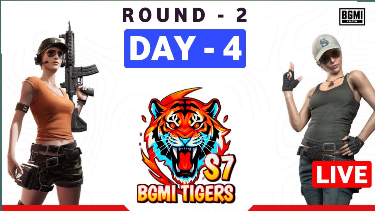 DAY 4 - BGMI TIGERS - SEASON 7 - BGMI LIVE CUSTOM ROOM TOURNAMENT - YouTube