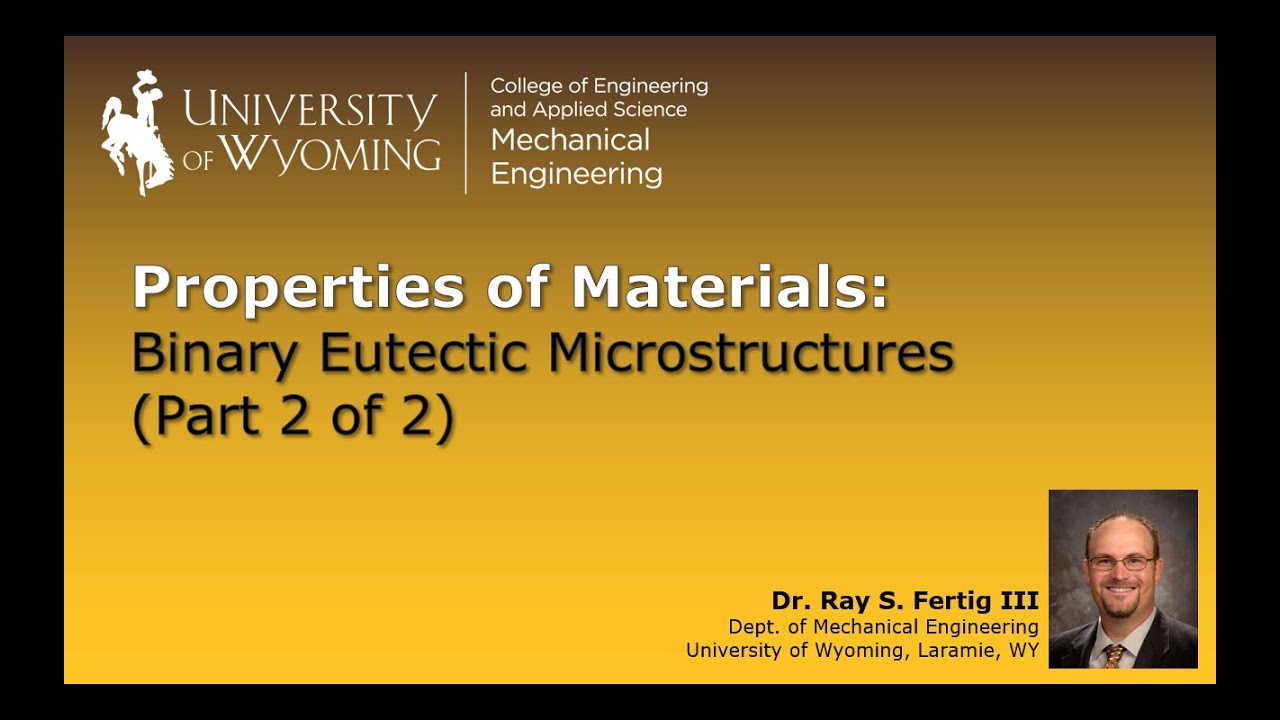 5.3c: Phase Diagrams (Binary Eutectic Microstructures - Part II) - YouTube
