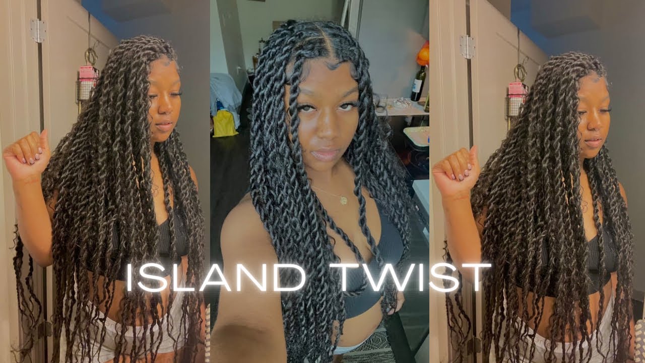 Knotless Boho Island/Senegalese twist! | With Curls! | DIY - YouTube