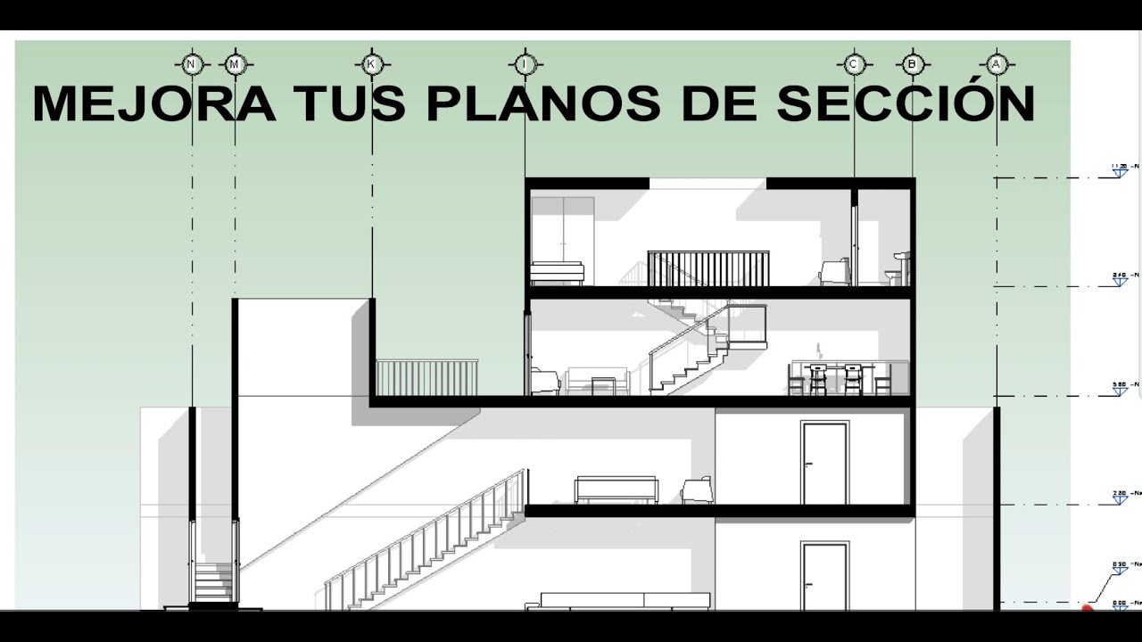 Como MEJORAR TUS PLANOS DE SECCIÓN EN REVIT agregando sombras, fondo y ...