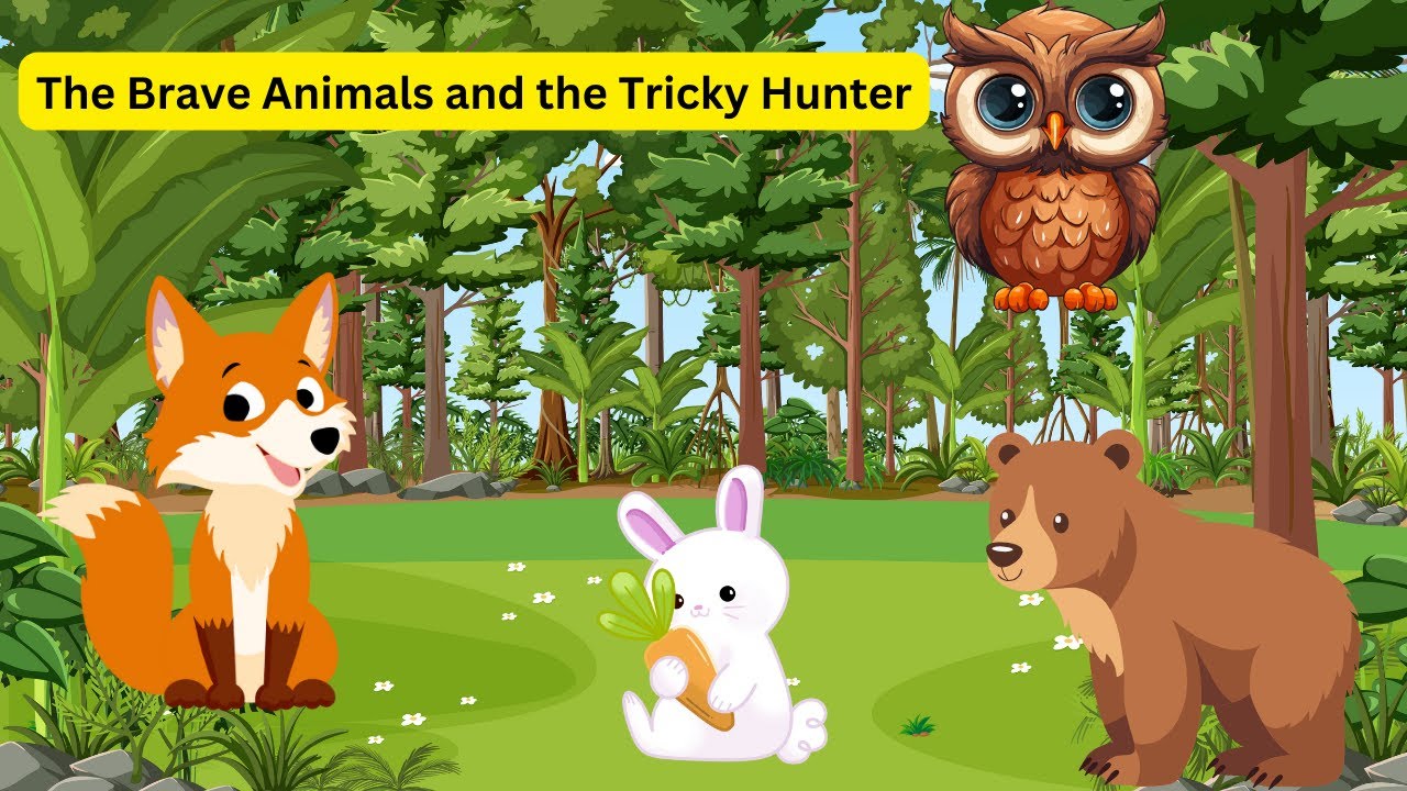 The Brave Animals and the Tricky Hunter|Bedtime Story|Story For Kids|In ...