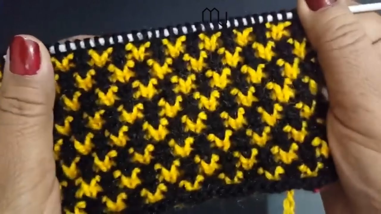 Knitting design #157# || Beautiful and easy two colour knitting pattern ...