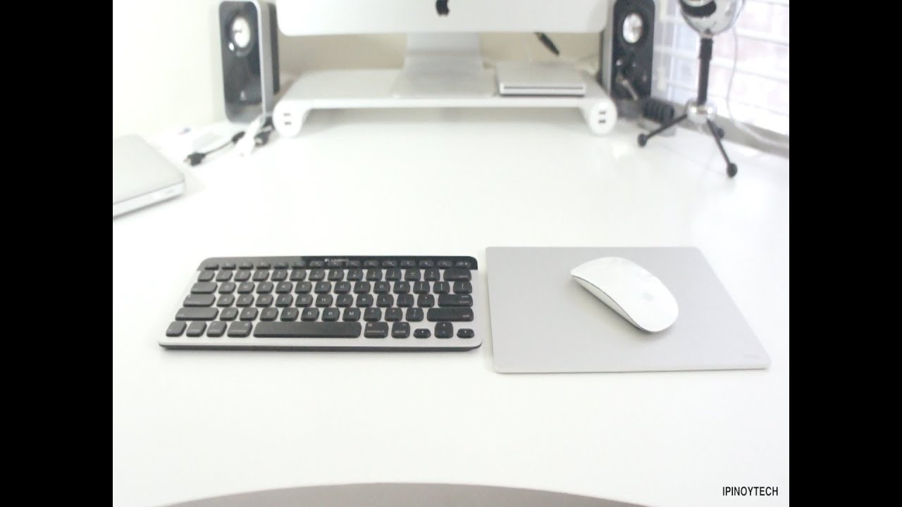 Logitech K811 Bluetooth Easy Switch Keyboard & Elago Aluminum Pad - YouTube