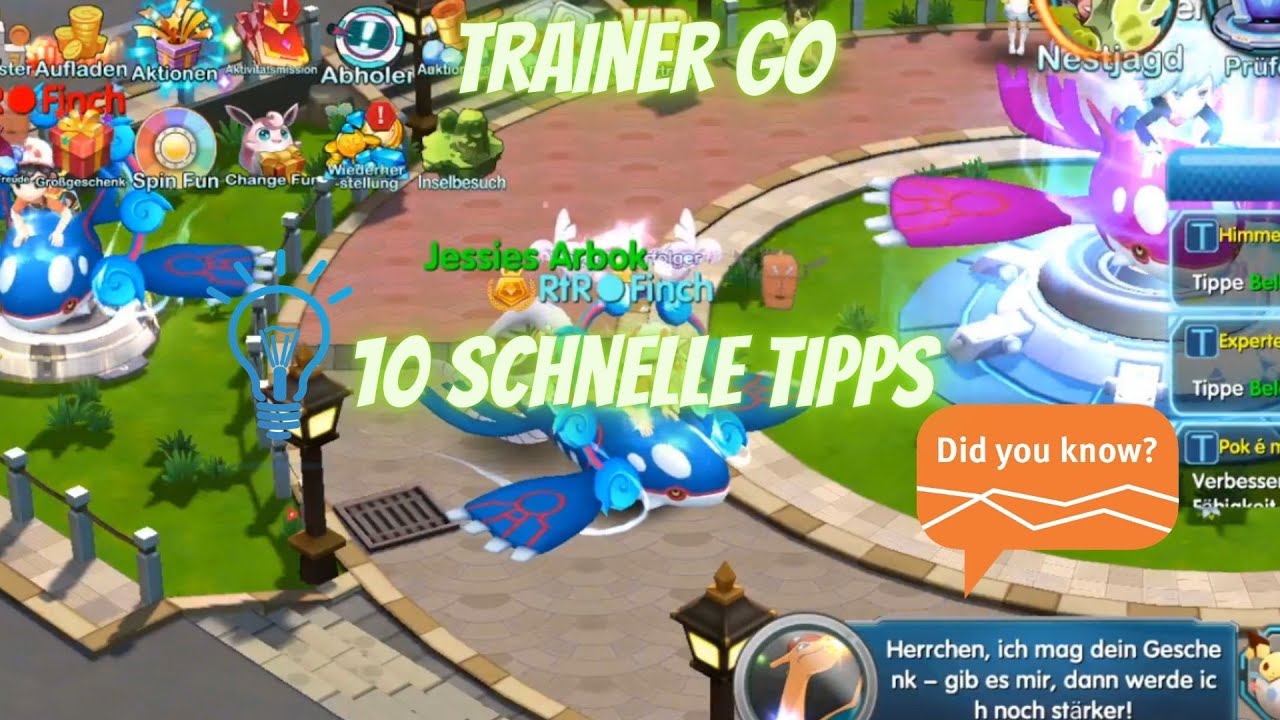 Trainer Go - 10 schnelle Tipps die vlt. nicht jeder kennt - YouTube