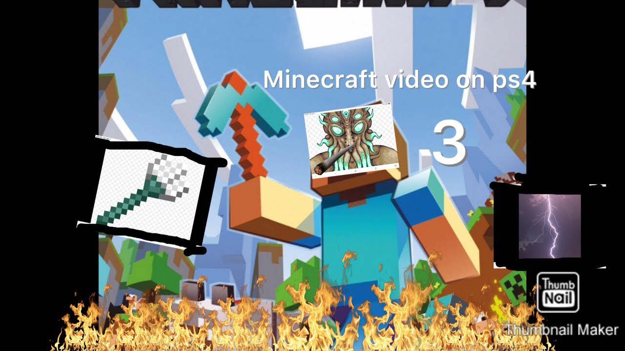 Minecraft ps4 3 testing my lightning trident - YouTube
