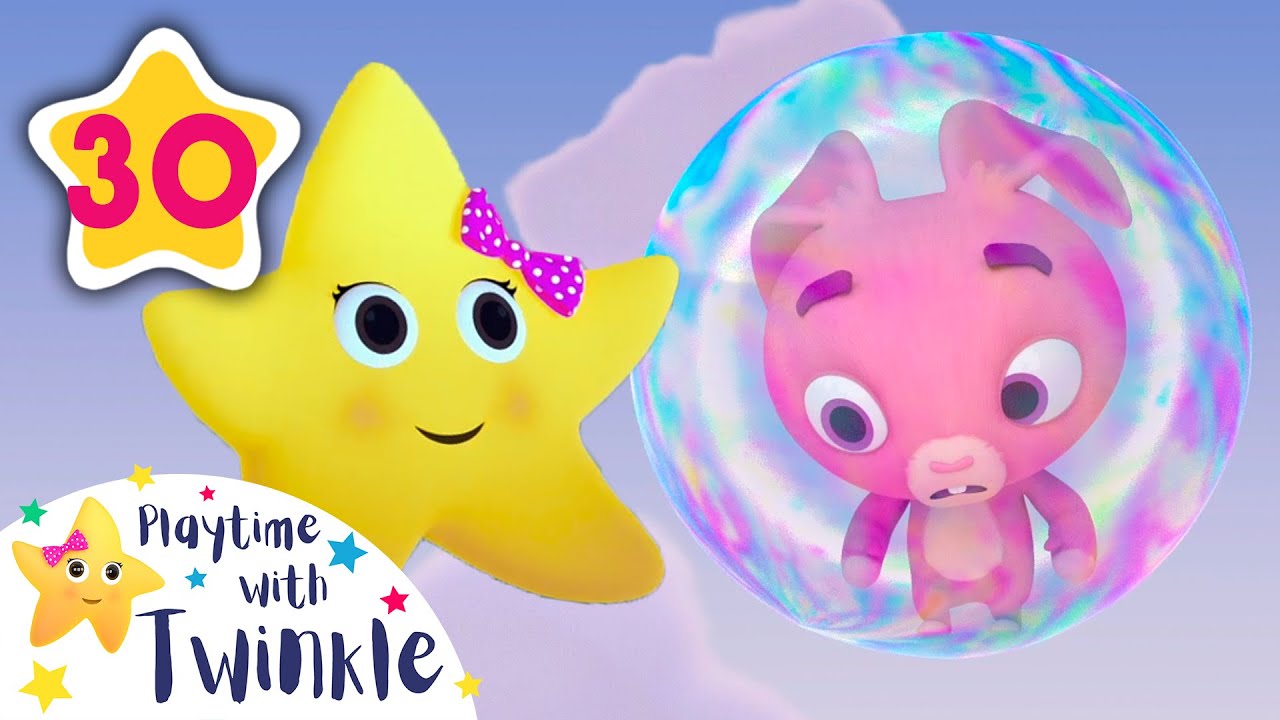 Counting Bubbles Popping with Twinkle and Bunny | Kids Songs & Nursery ...