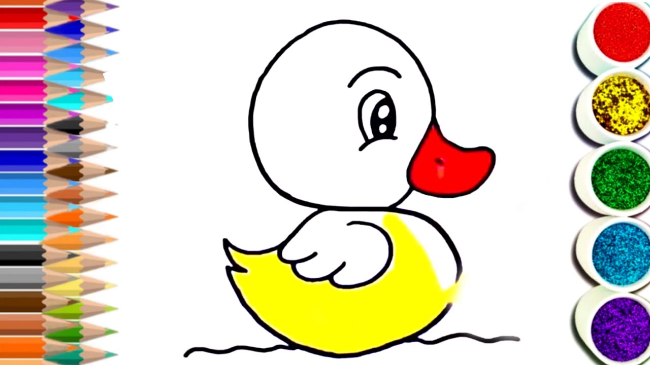 How To Draw Duck🦆 | Duck Drawing, Coloring & Painting for Kids ...