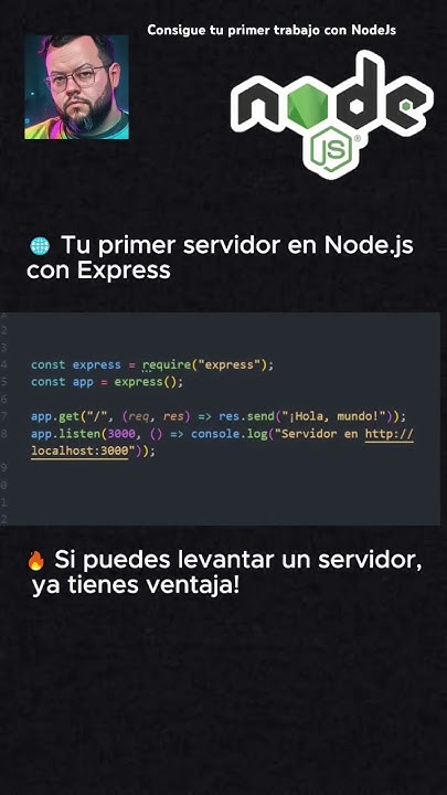🚀 ¿Quieres tu primer trabajo en Node.js? 🔽#NodeJS #BackendDeveloper #Programación #DesarrolloWeb ...