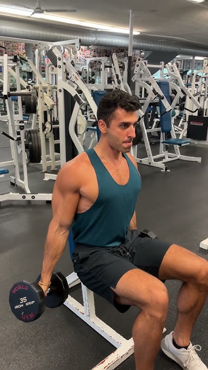 How to Properly Perform Seated Dumbbell Bicep Curls With Good Form (Exercise Demonstration ...