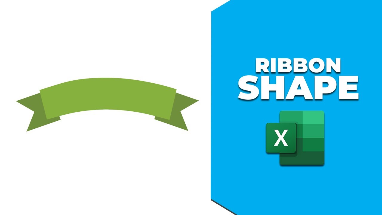 How to insert Ribbon shape in Excel - YouTube