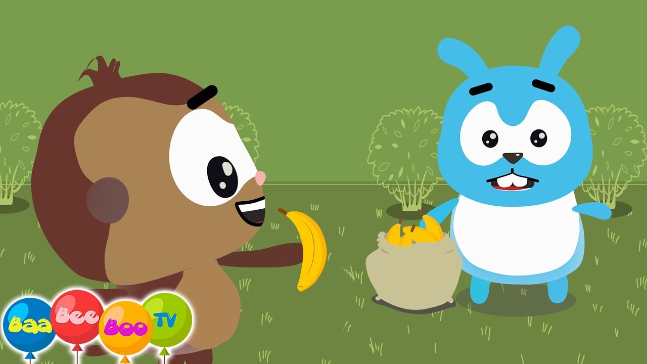Funny Monkey Overeating Bananas from Magic bag | Baa Bee Boo TV - YouTube