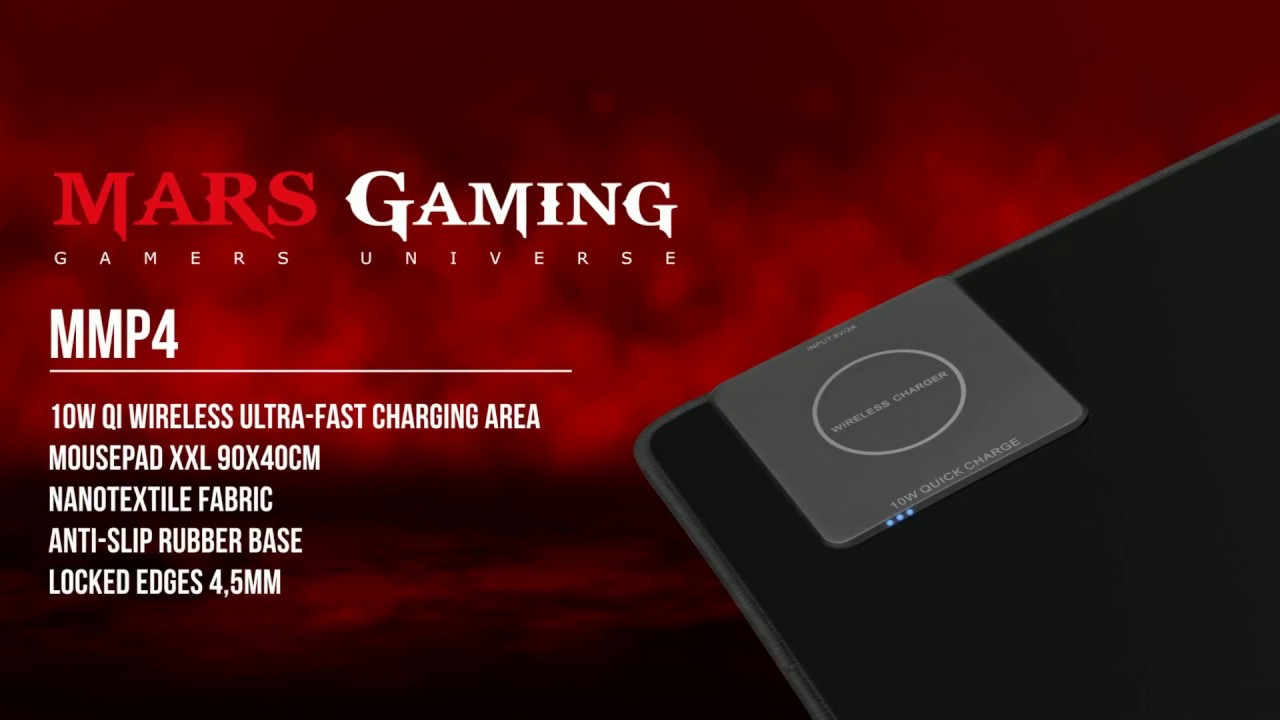 MMP4 MousePad with Qi Charger | Mars Gaming - YouTube