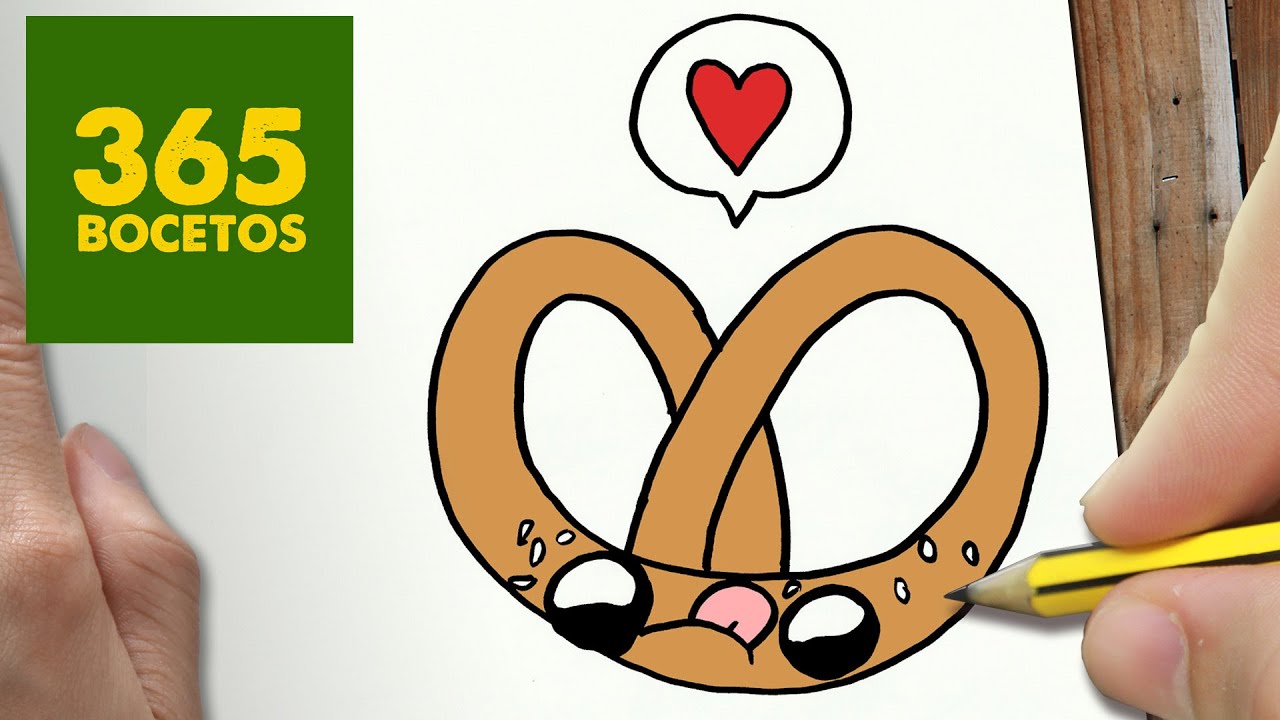 COMO DIBUJAR PRETZEL KAWAII PASO A PASO - Dibujos kawaii faciles - How ...