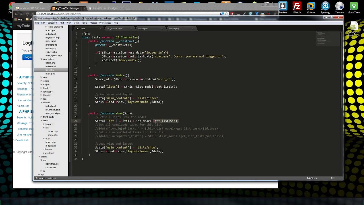 Codeigniter App Part 7 Models List Crud Youtube 2712