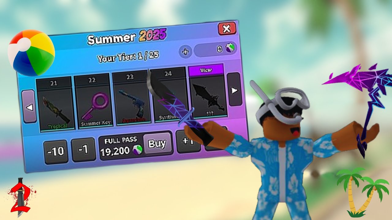 How to COMPLETE the SUMMER BATTLE PASS in MURDER MYSTERY 2! - YouTube