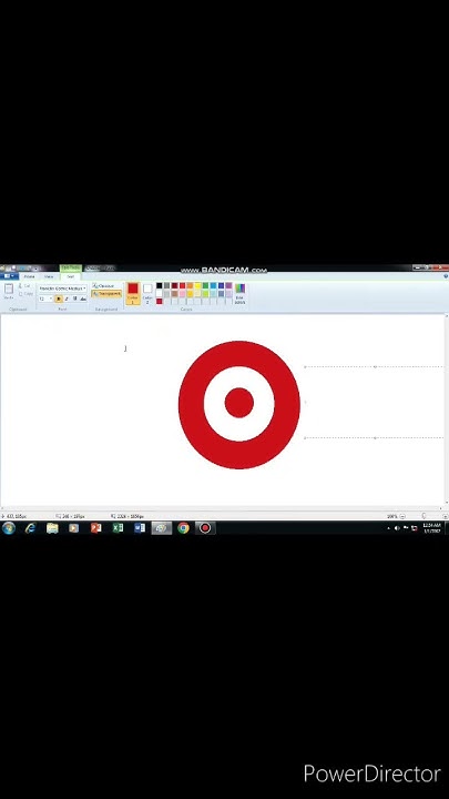 How to make target logo ms paint #trending #drawing #mspaint #msword #computerknowledge - YouTube